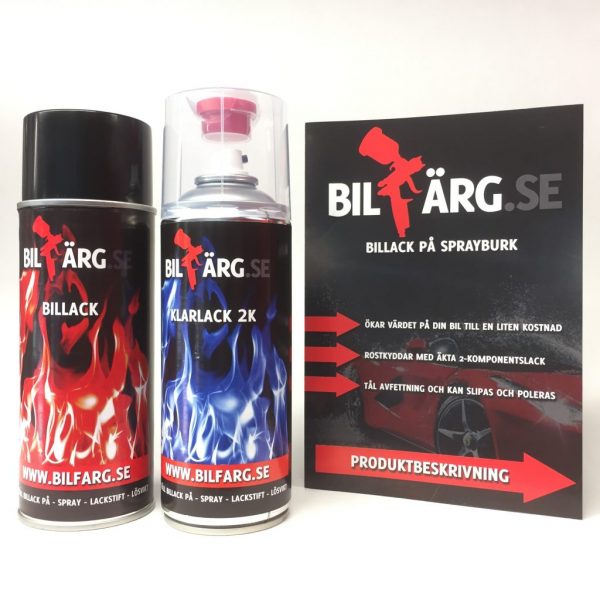 Billack på sprayburk kit 2k för metallic & alla lacker | Bilfärg.se