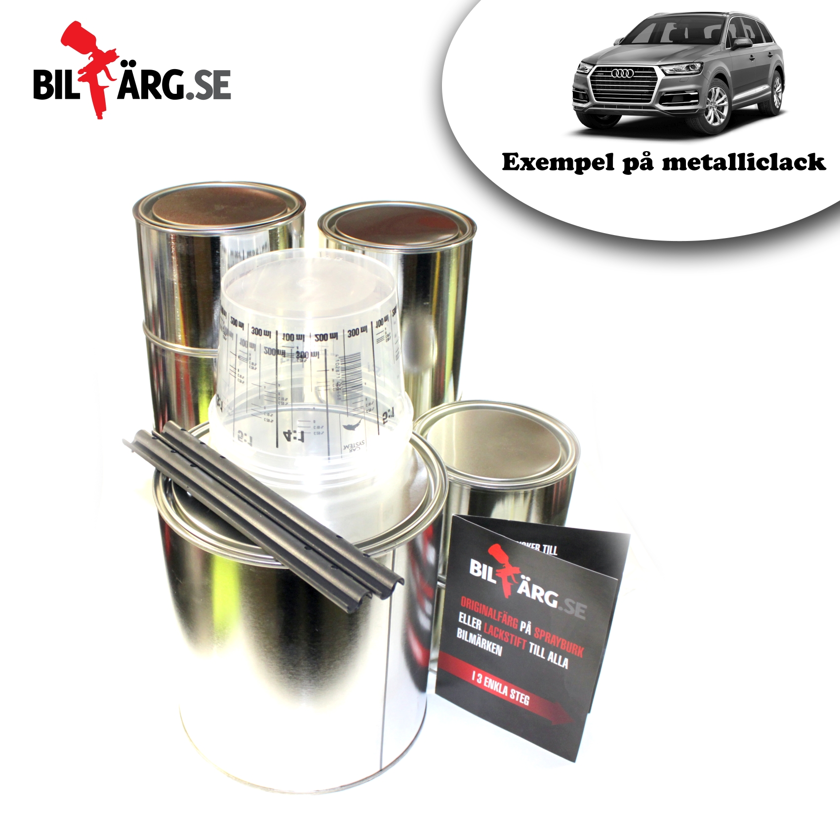 Billack metallic & solid till skärm/dörr på bil | Bilfärg.se