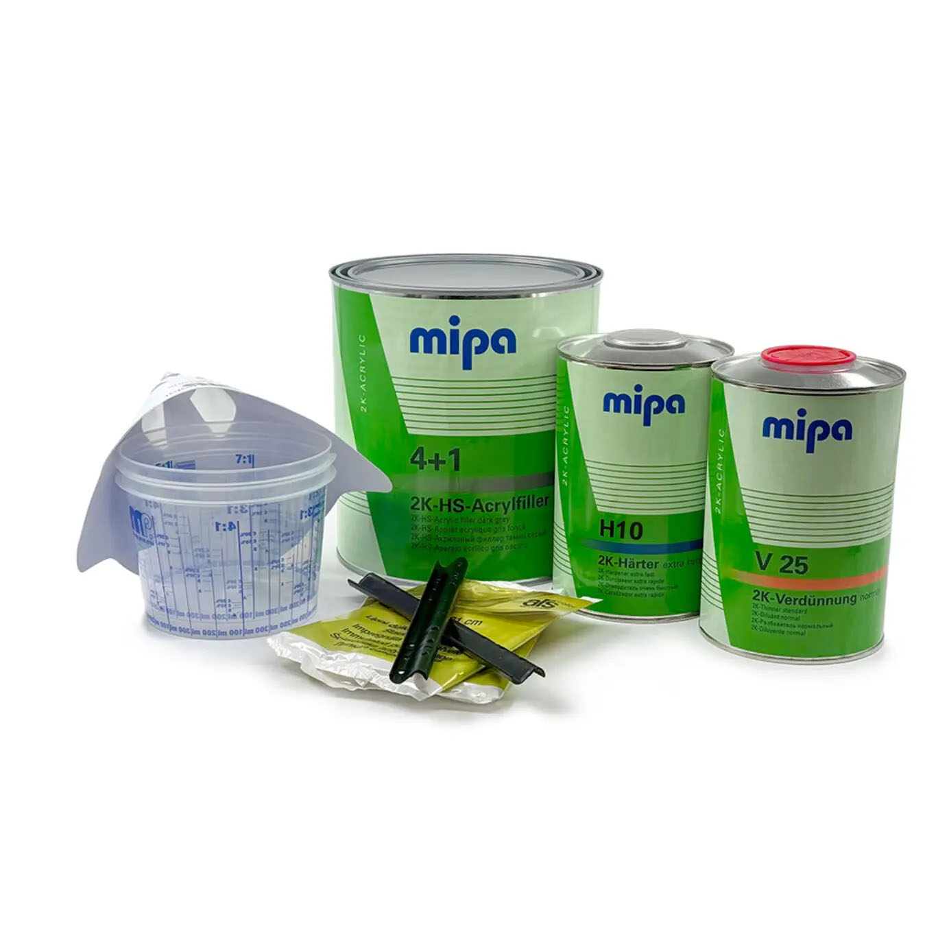 Mipa 4+1 Acrylfiller HS – Högbyggande 2K Grundfiller | Bilfärg.se